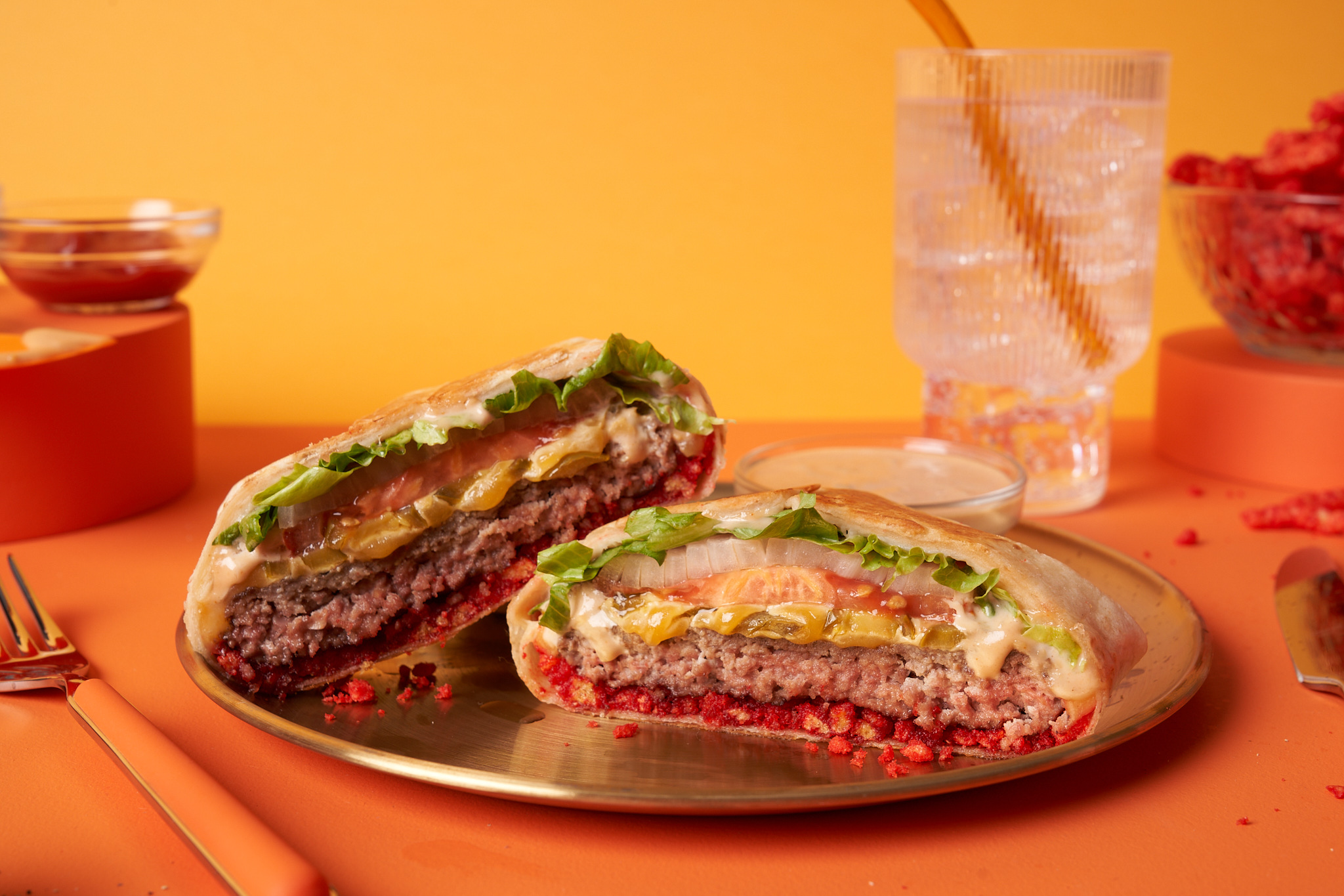 CHEETOS® FLAMIN' HOT® Cheeseburger Crunch Wrap | Cheetos